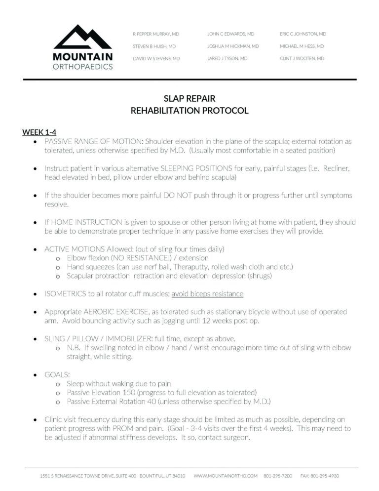 Therapist Resources - Mountain Orthopaedics - Bountiful, UT & Layton, UT