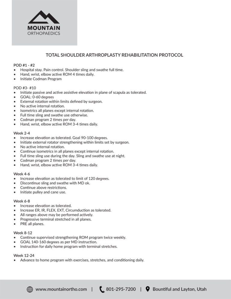 Therapist Resources - Mountain Orthopaedics - Bountiful, UT & Layton, UT